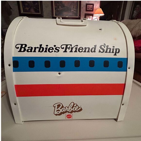 Mattel | Toys | Vintage Barbie Friend Ship Airplane Storage Case Mattel ...